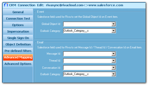 Salesforce Map Custom Outlook Categories To Trigger Salesforce Work Flows Documentation And
